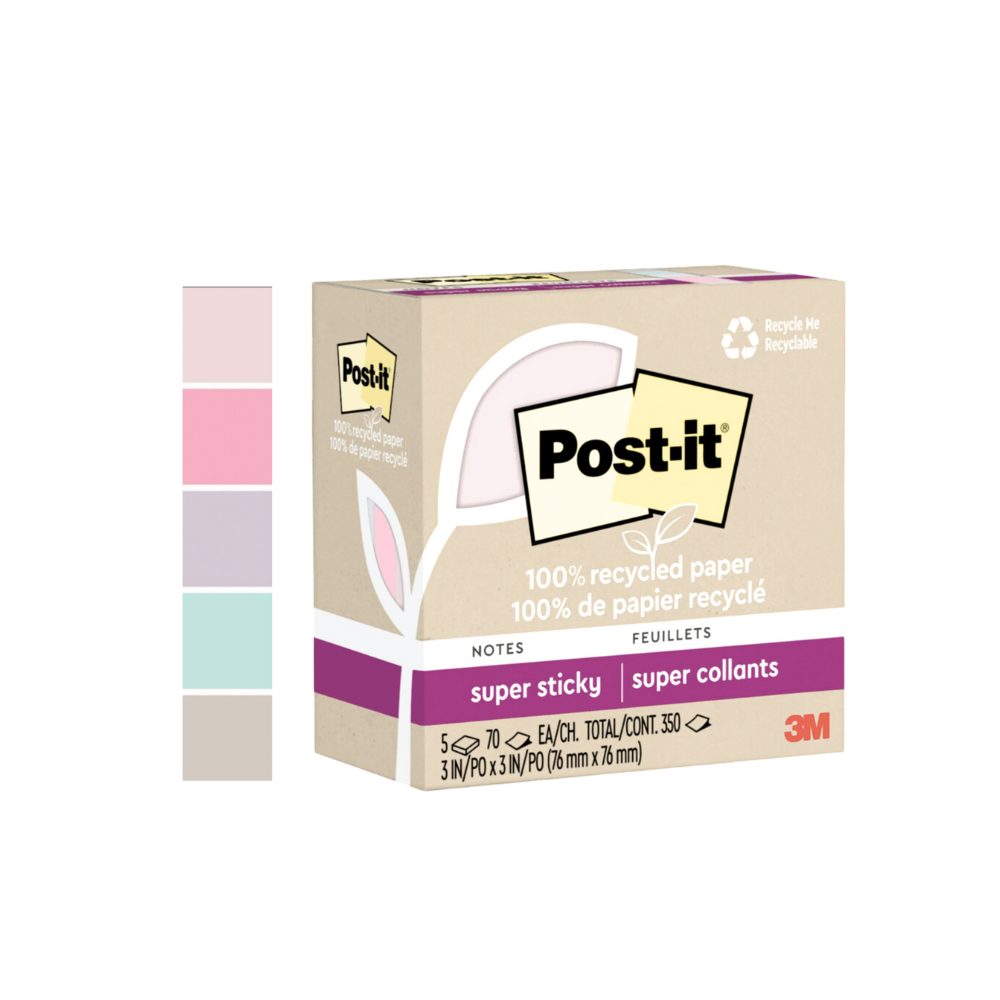 Notas 3m post-it 654R-5SS pastel - Suministros e Impresos